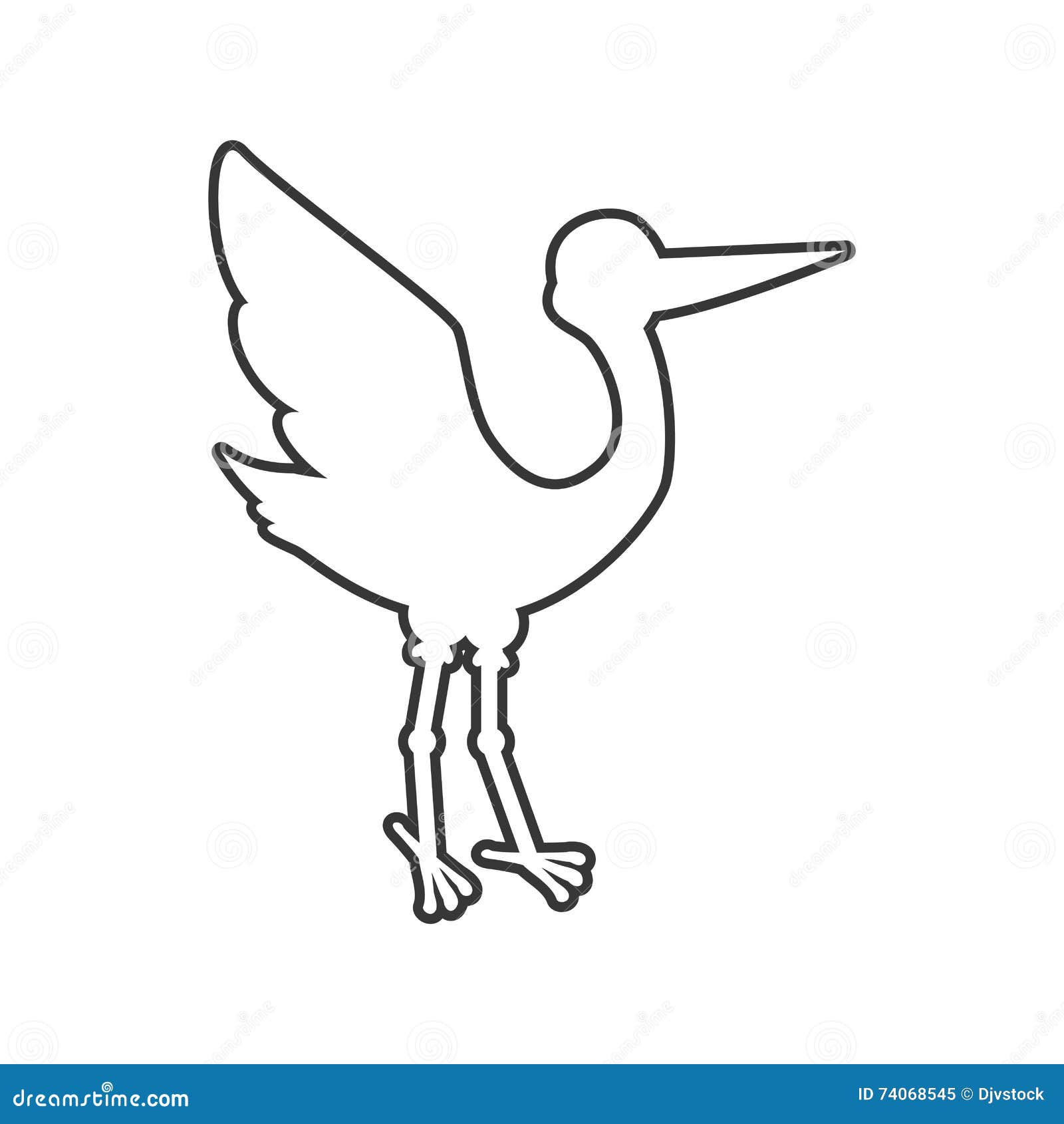 Stork Icon. Animal Concept. Vector Graphic Stock Illustration ...