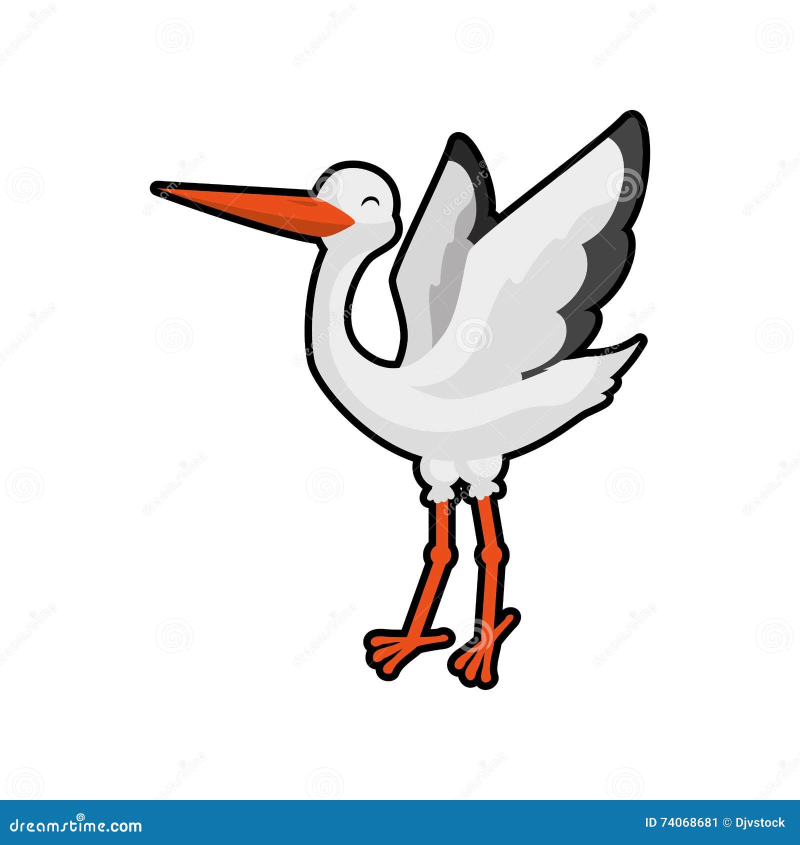Stork Icon. Animal Concept. Vector Graphic Stock Illustration ...