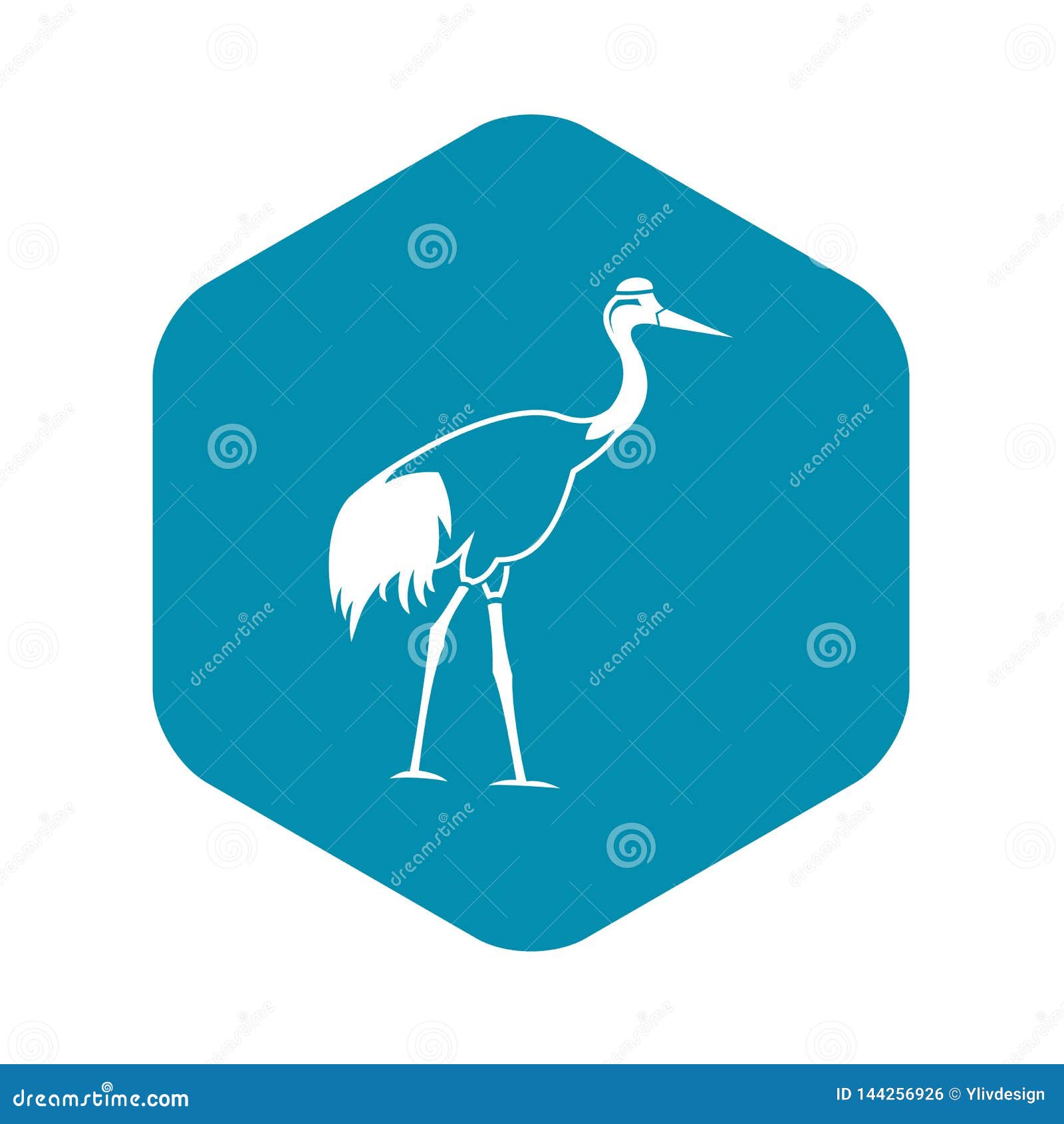Stork icon, simple style stock vector. Illustration of beak - 144256926