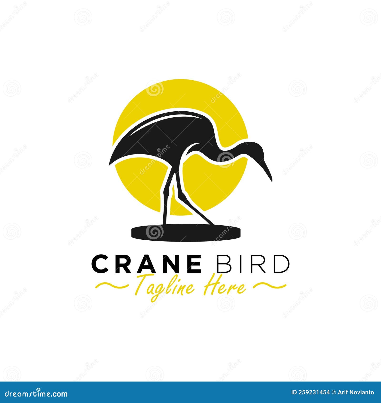 Stork Illustration Logo Design Stock Vector - Illustration of design ...