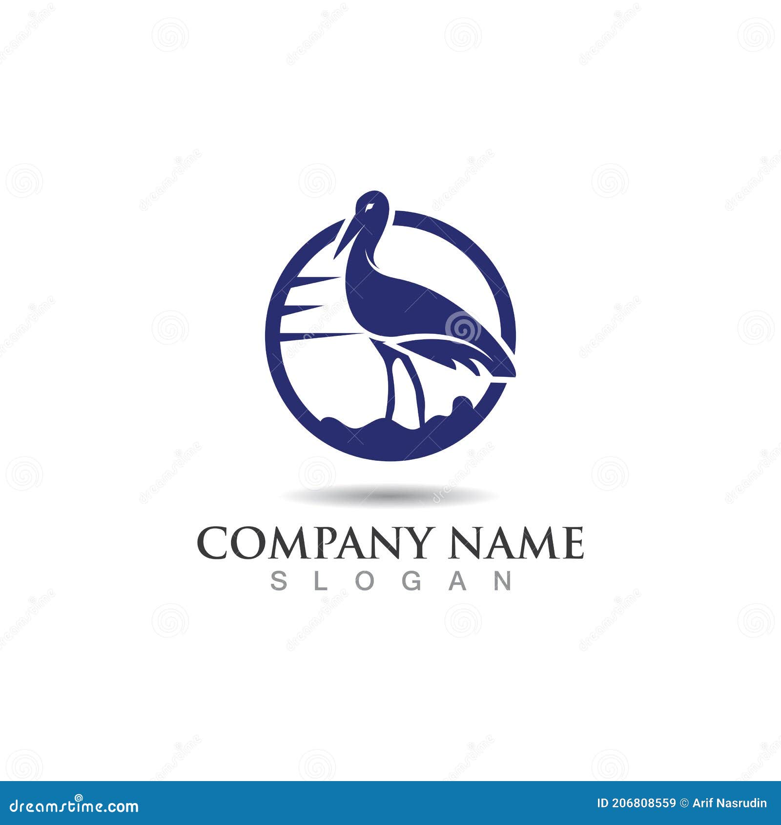 Stork Logo Image Simple Design Creative Template Vector Concept Stock ...