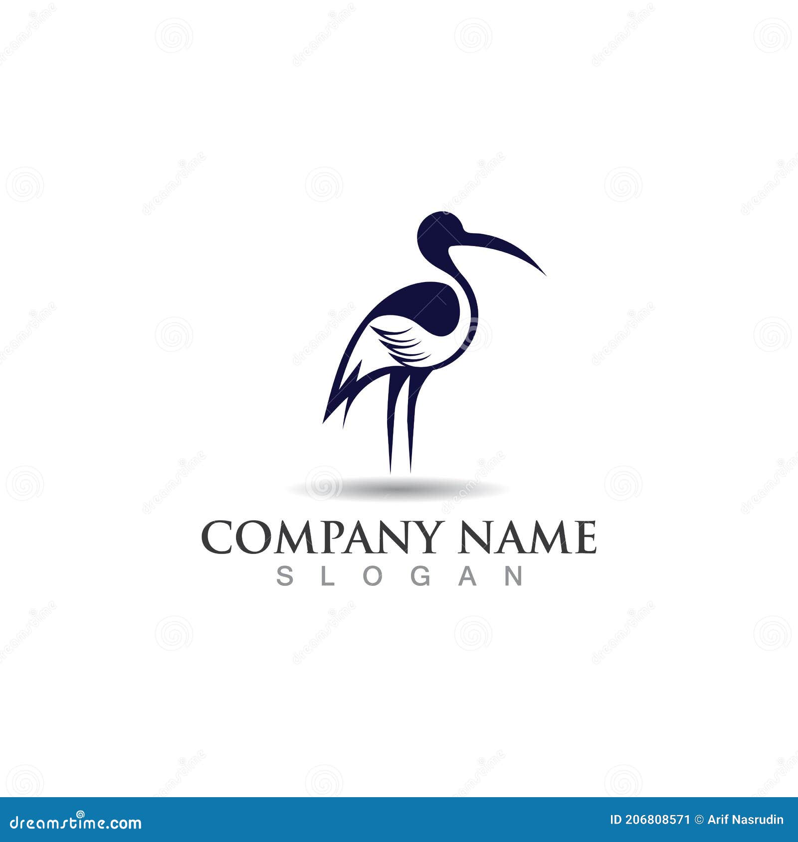 Stork Logo Image Simple Design Creative Template Vector Concept Stock ...