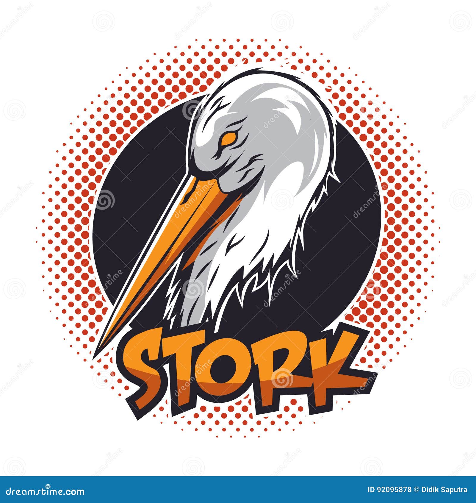 Stork Logo Vector stock vector. Illustration of concept - 92095878