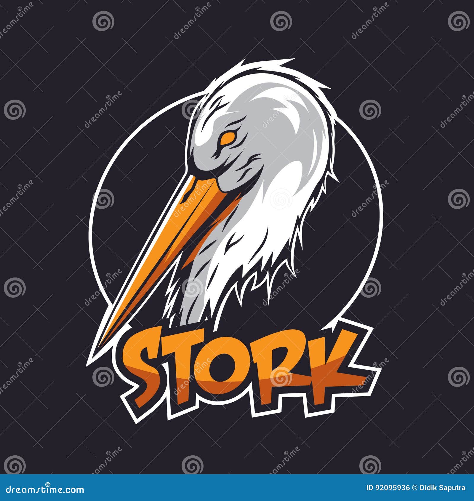 Stork Logo Vector stock vector. Illustration of abstract - 92095936