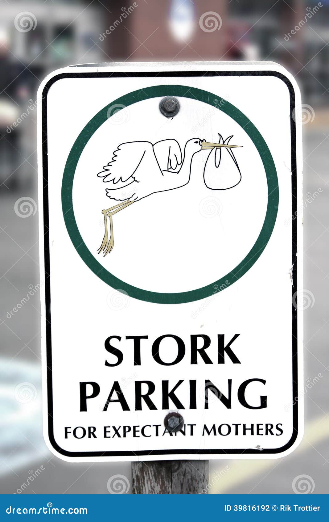 Stork Parking stock photo. Image of baby, designated - 39816192