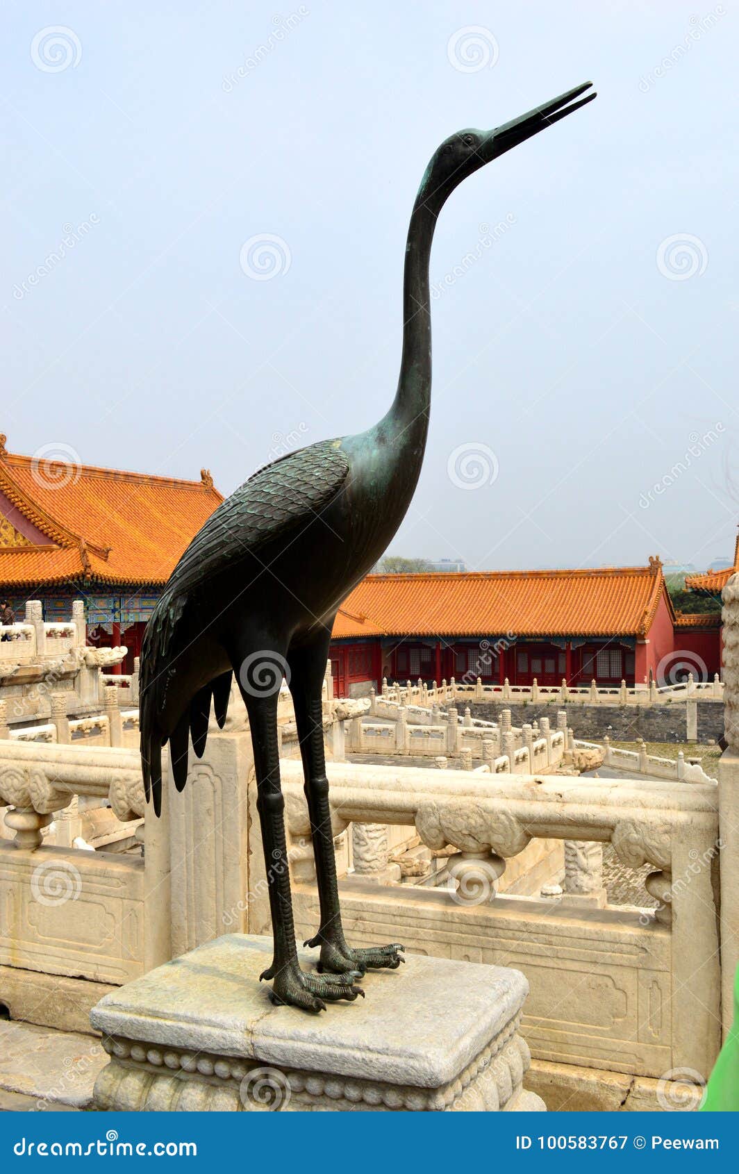 Stork Statue Outside the Hall of Supreme Harmony, Forbidden City ...