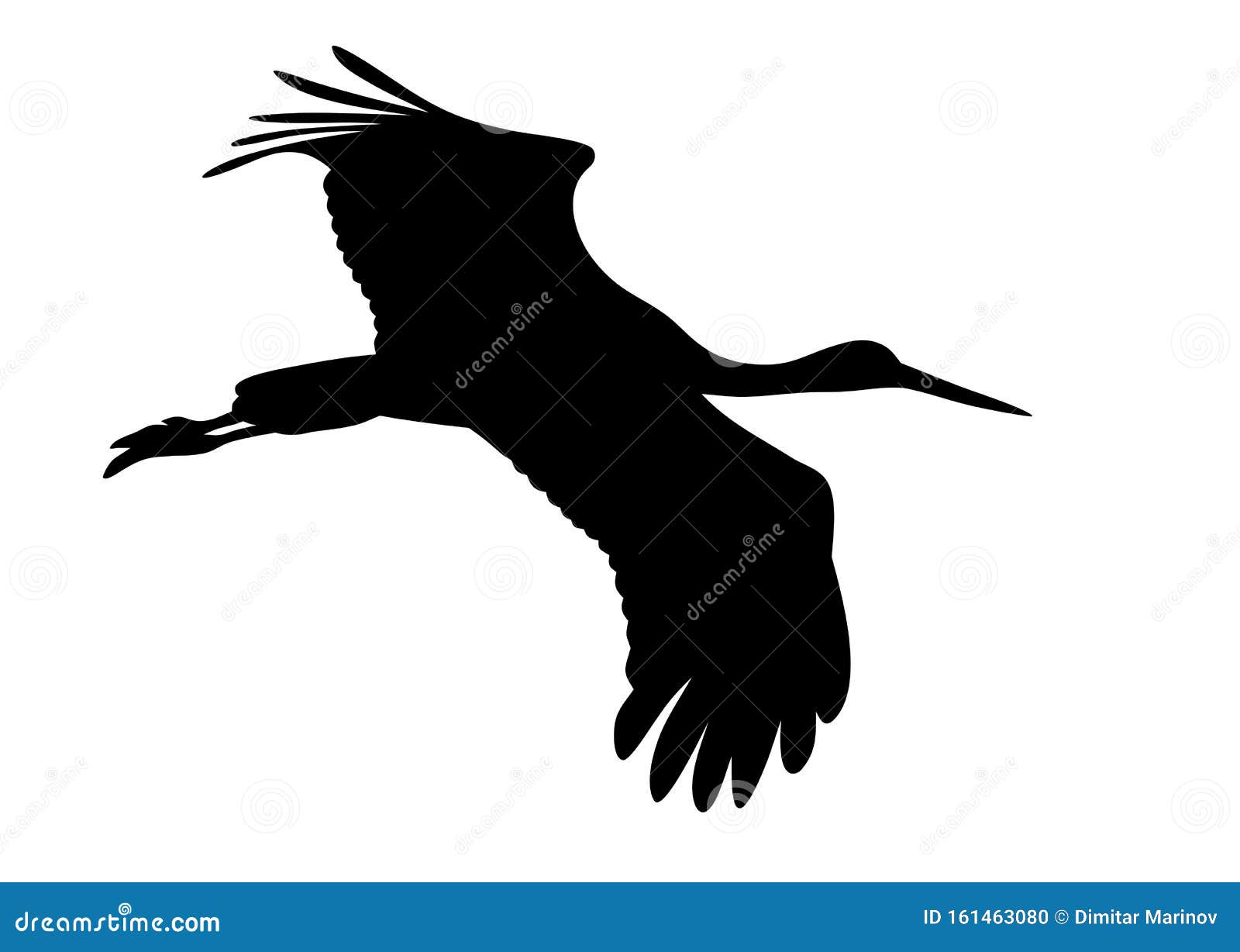 Stork stock vector. Illustration of flying, feathery - 161463080