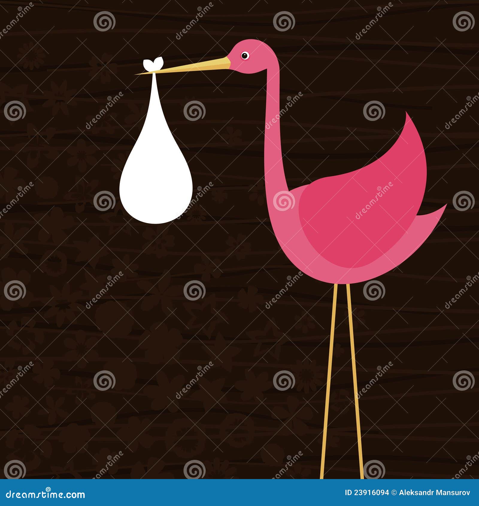 Stork3 stock vector. Illustration of cartoon, fauna, daughter - 23916094