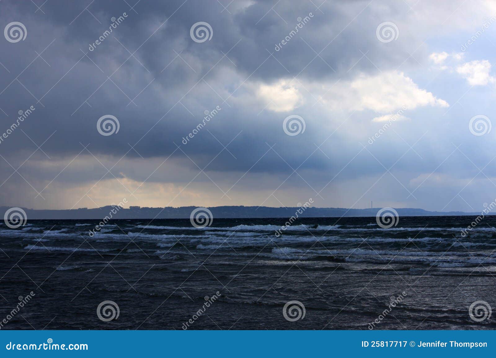 Storm above beach stock image. Image of dragsholm, waves - 25817717