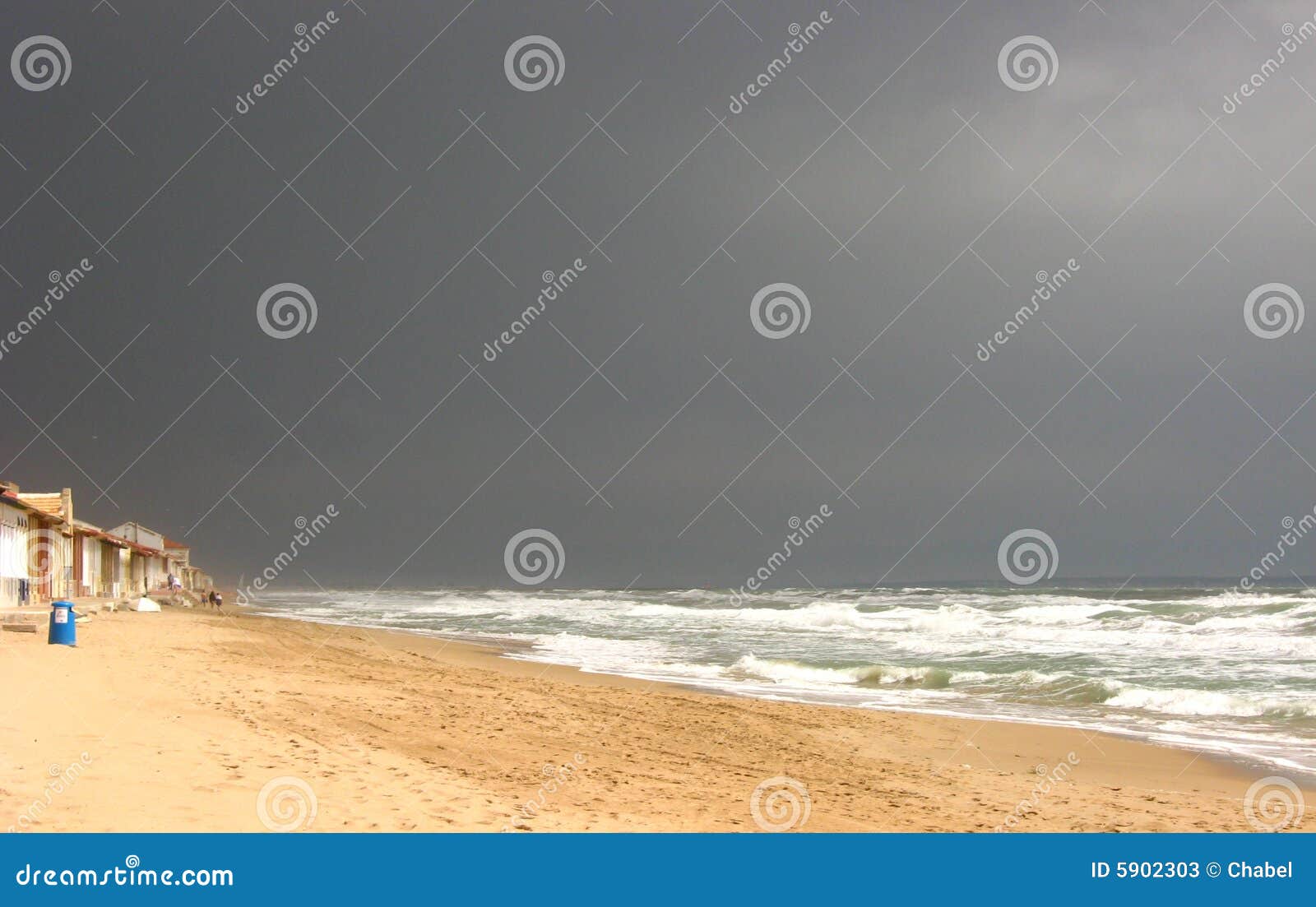 Storm in the beach stock image. Image of sand, ocean, mediterranean ...