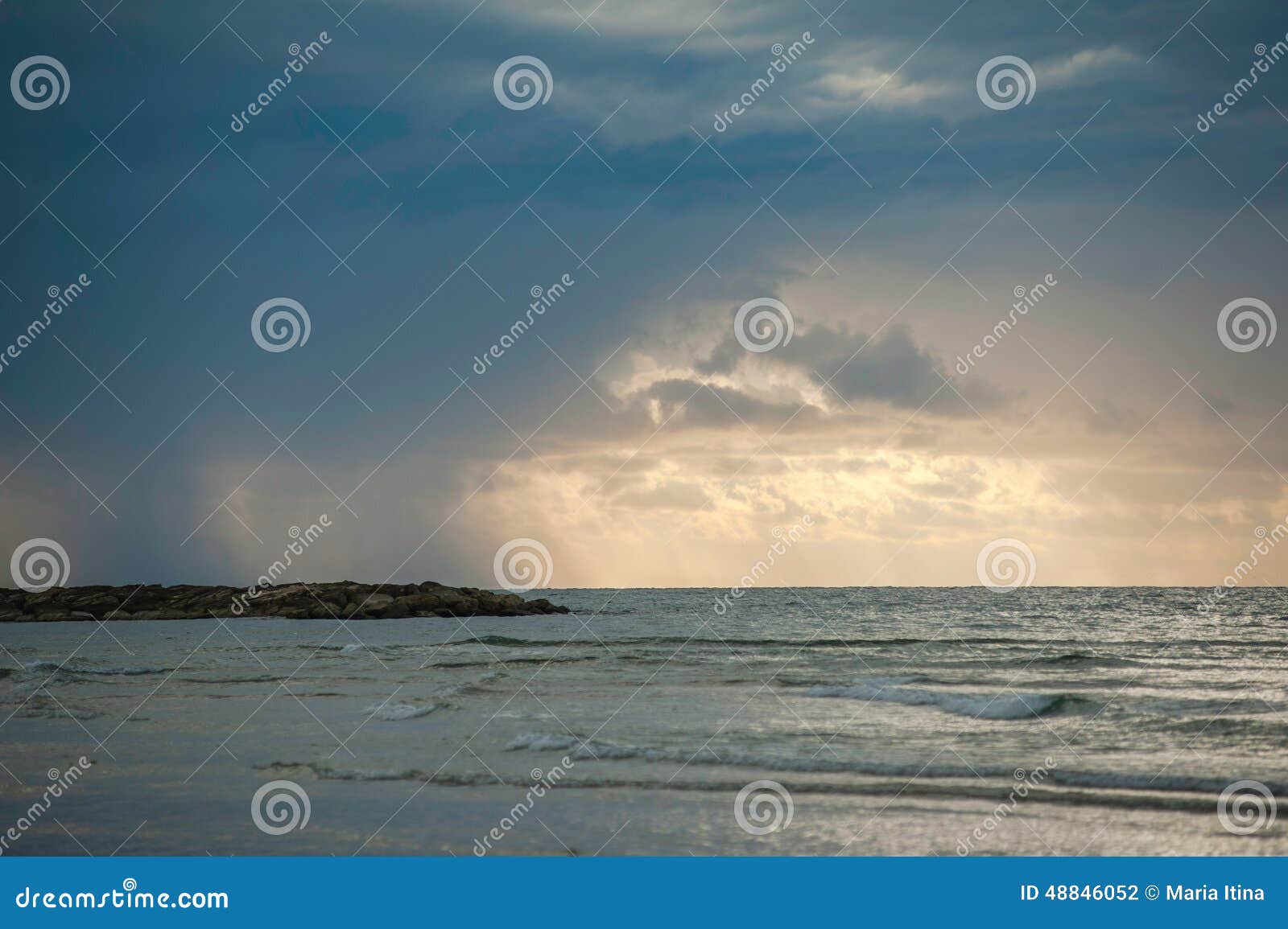 Storm on the beach stock photo. Image of blue, scenery - 48846052