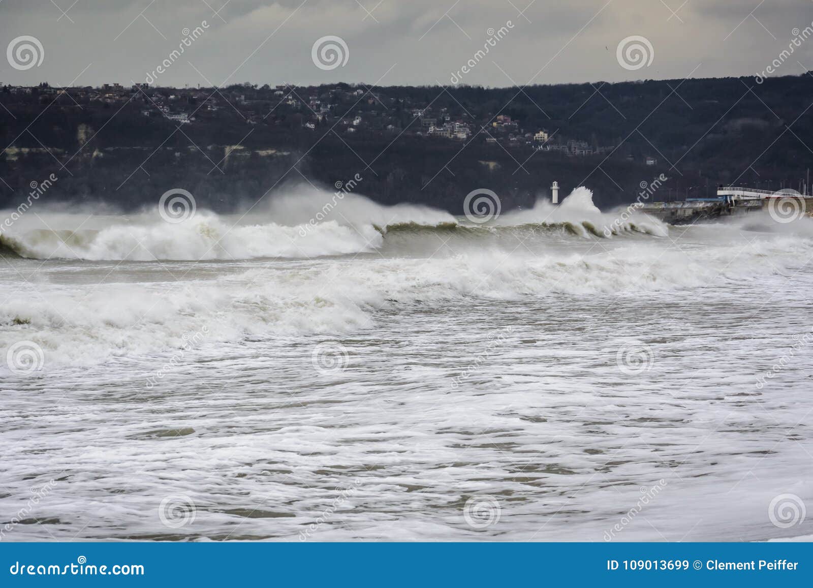 Storm and Big Wave in Varna Stock Image - Image of cyclone, climate ...