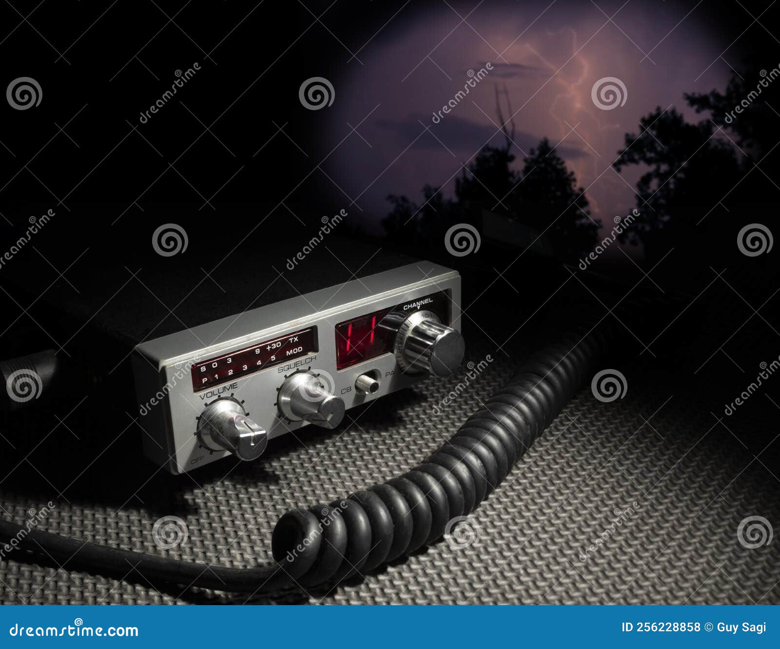 Storm Brewing Behind a CB Radio on Channel 11 Stock Photo - Image of ...
