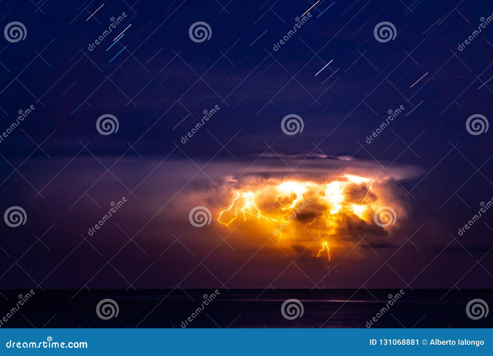 A Storm Cell on the Sea - Evolution of the Storm Stock Image - Image of ...