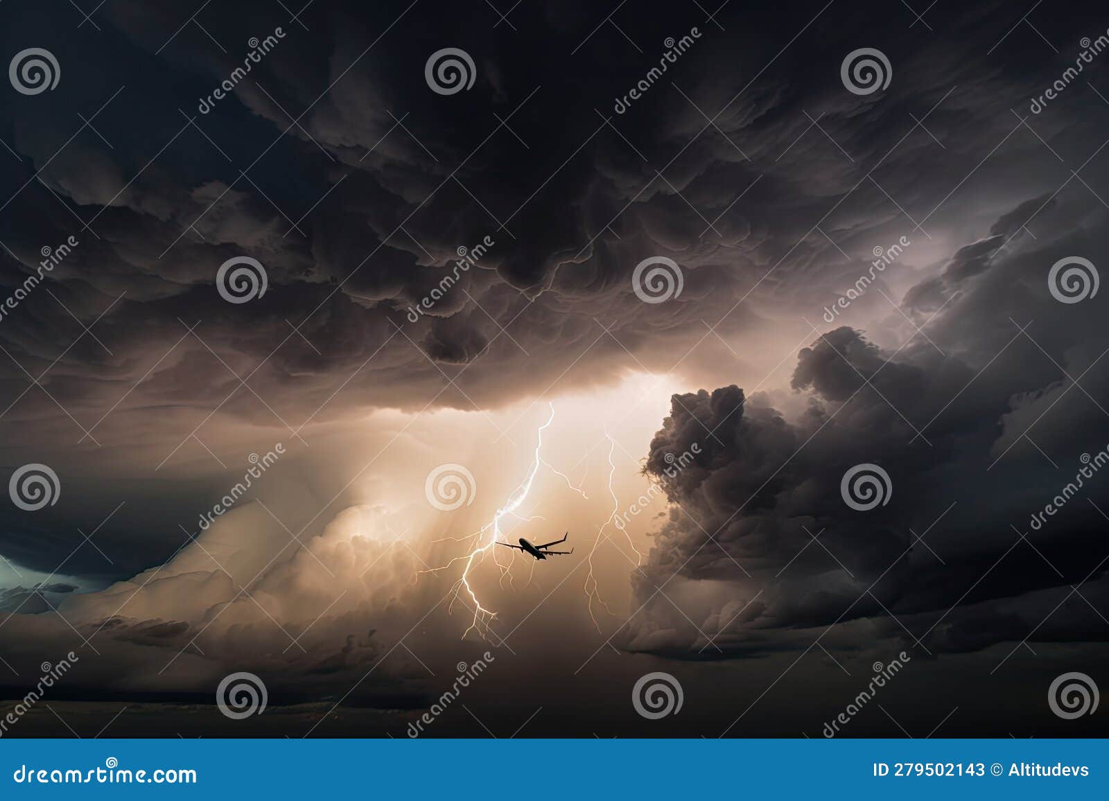 Storm Chaser Flying through Thunderstorm, Capturing Dramatic Storm ...