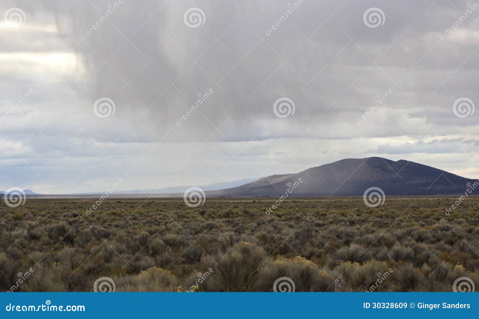 Storm Cloud Dropping Snow in Desert Stock Image - Image of oregon ...