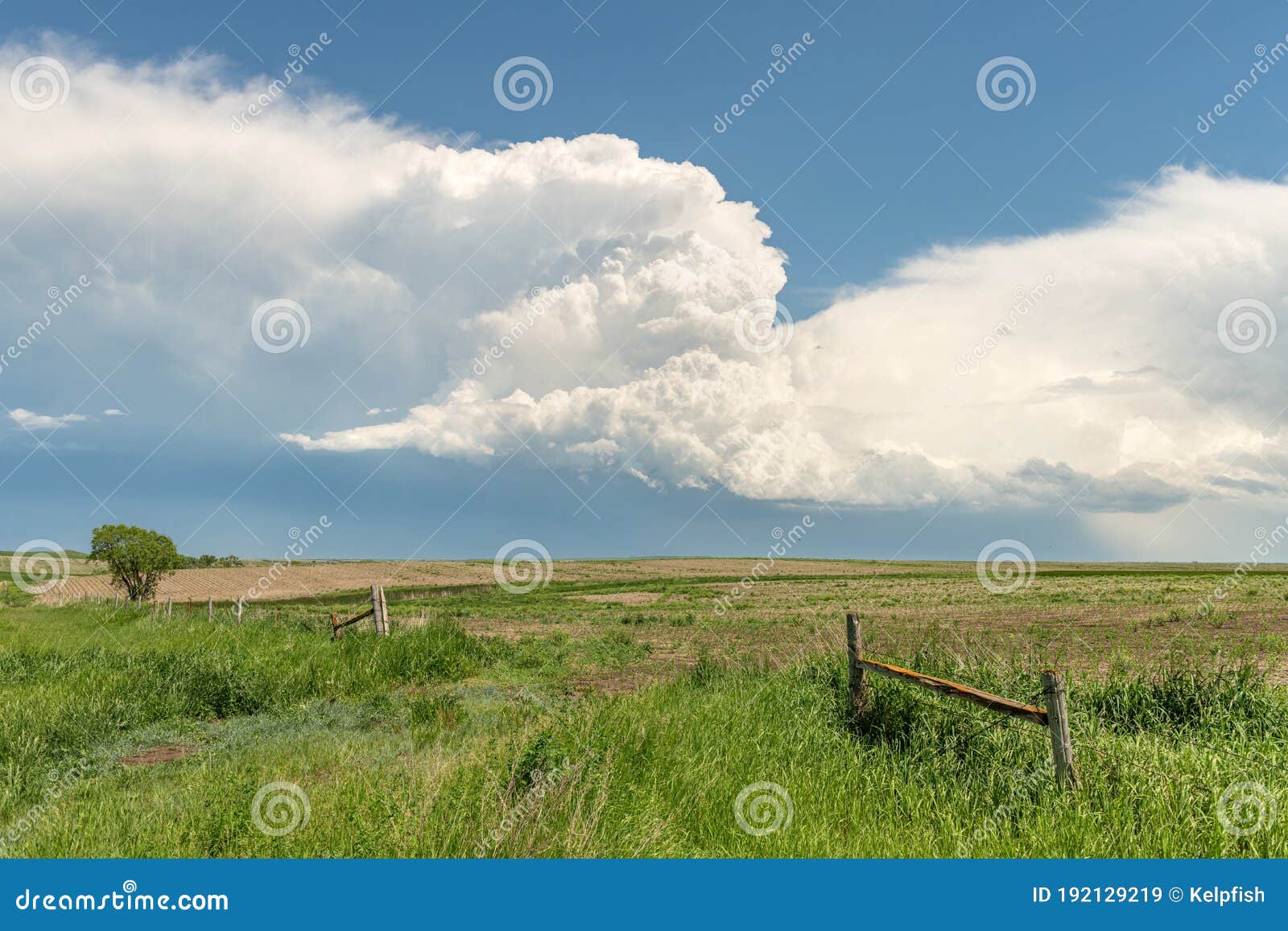 Storm Cloud Formation Over Great Plains Stock Image - Image of cloudy ...