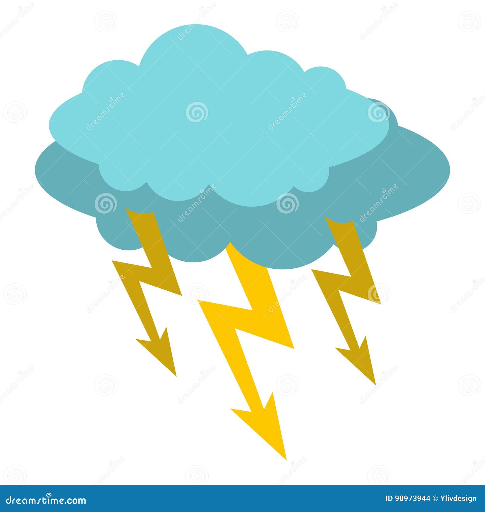 Cloud, Lightning Icon. Line Art. White Background. Social Media Icon ...