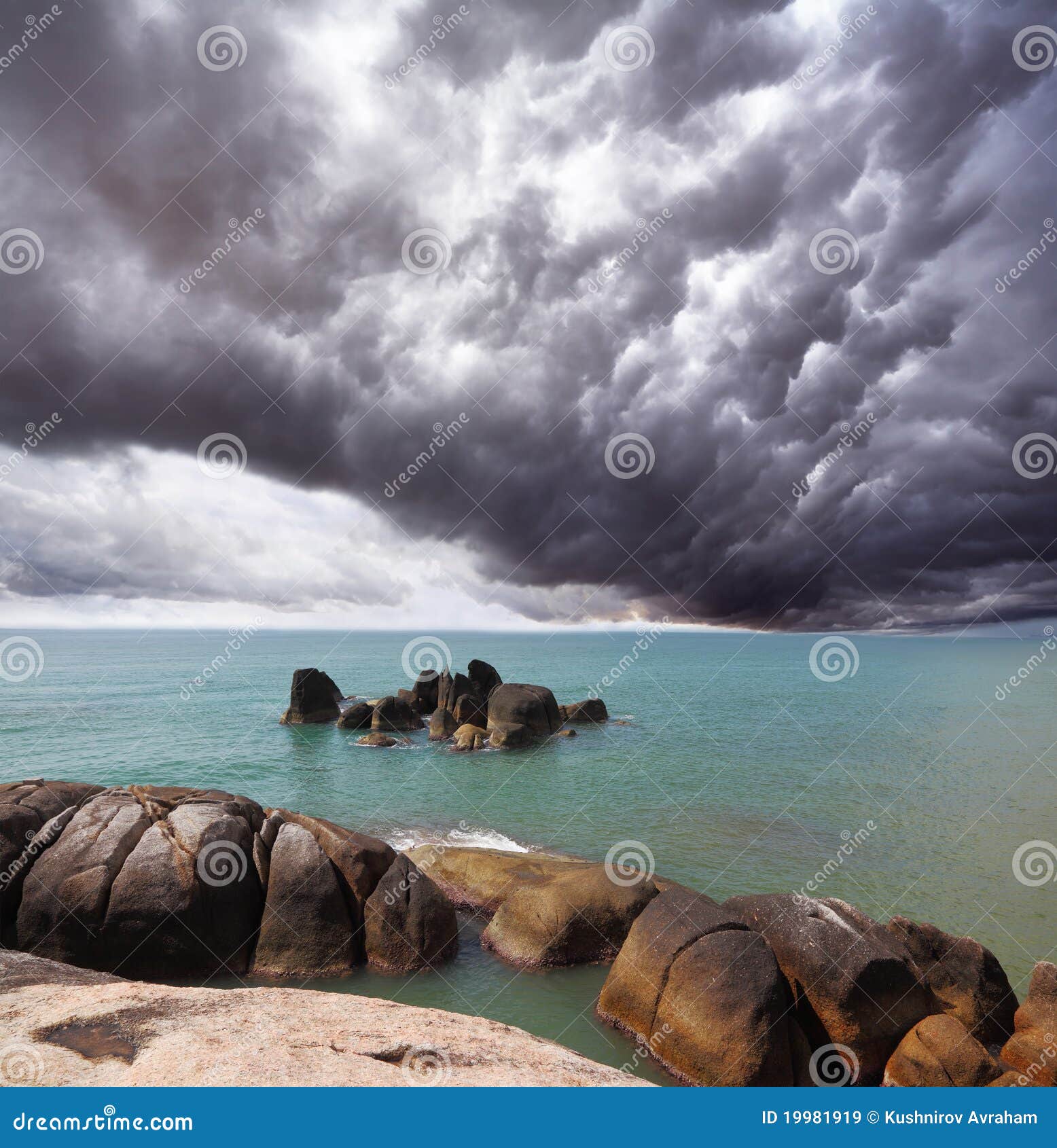 Storm Cloud Over the Southern Sea Stock Image - Image of outdoors ...