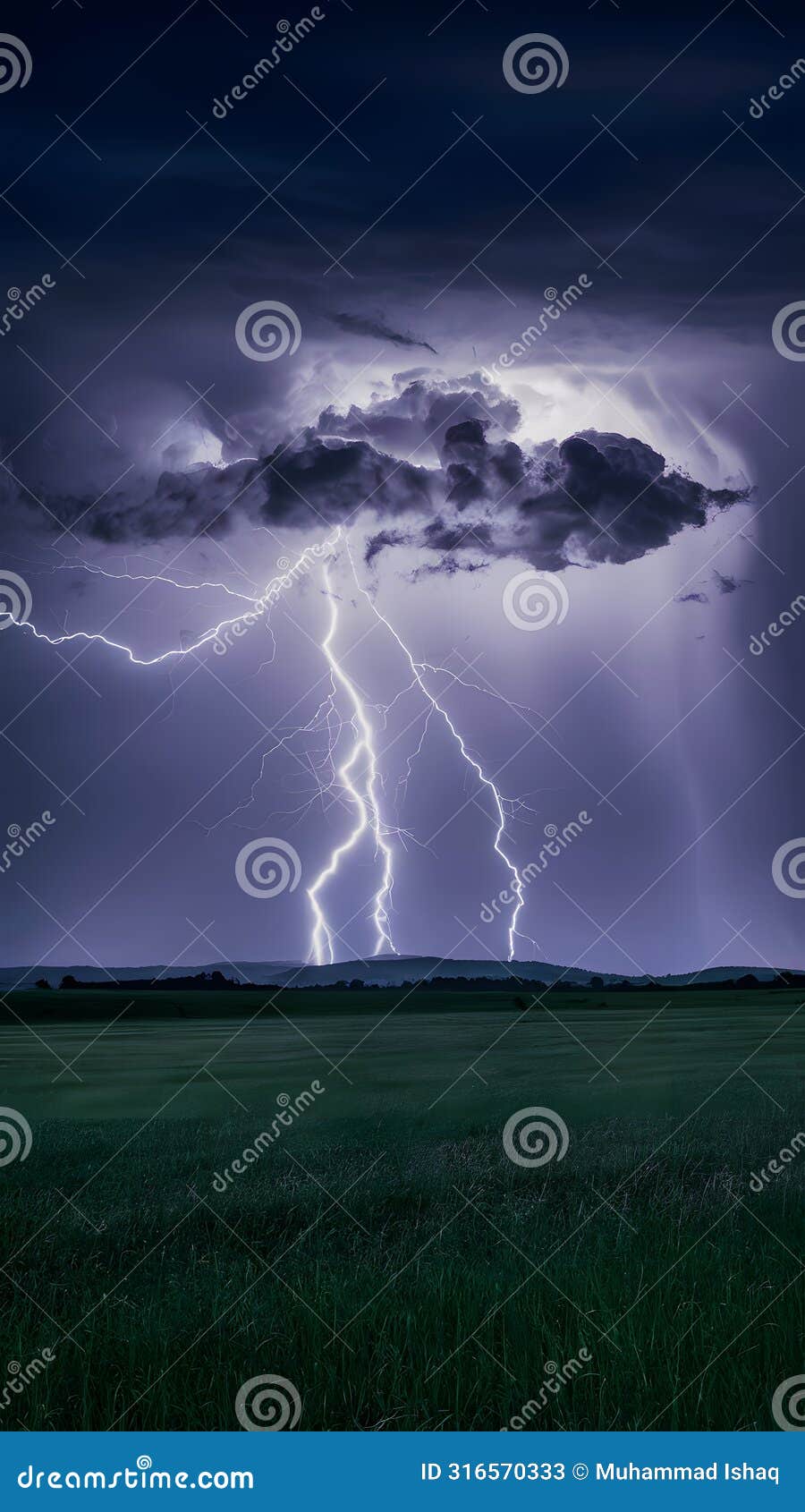 Sea Storm. Powerful Storm At Sea. Stormy Sea Illustration. Stock ...