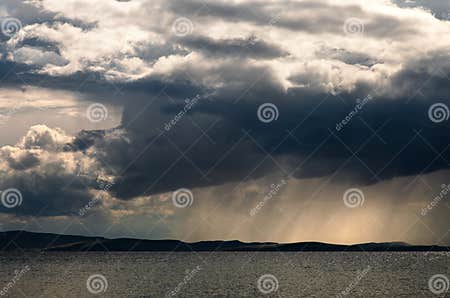 Storm cloud with rain stock image. Image of hurricane - 20302709