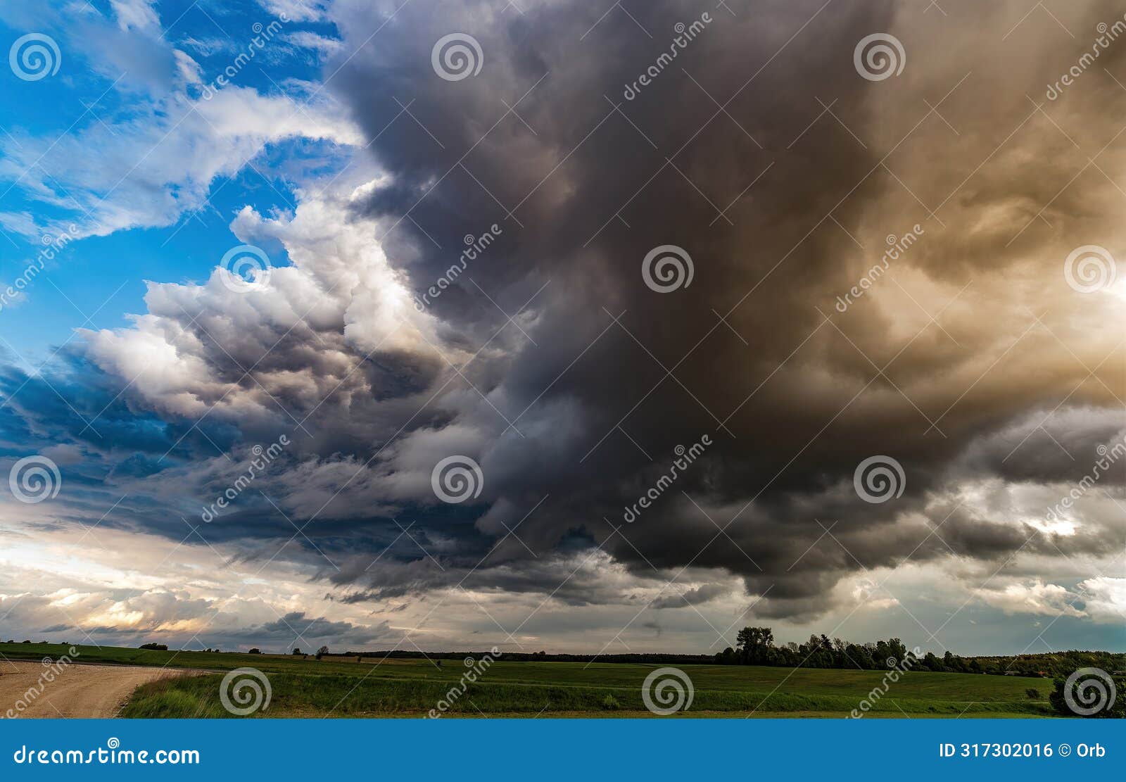 Storm Cloud Scene Warning. Face Shape, Eyes, Nose Stock Photo - Image ...
