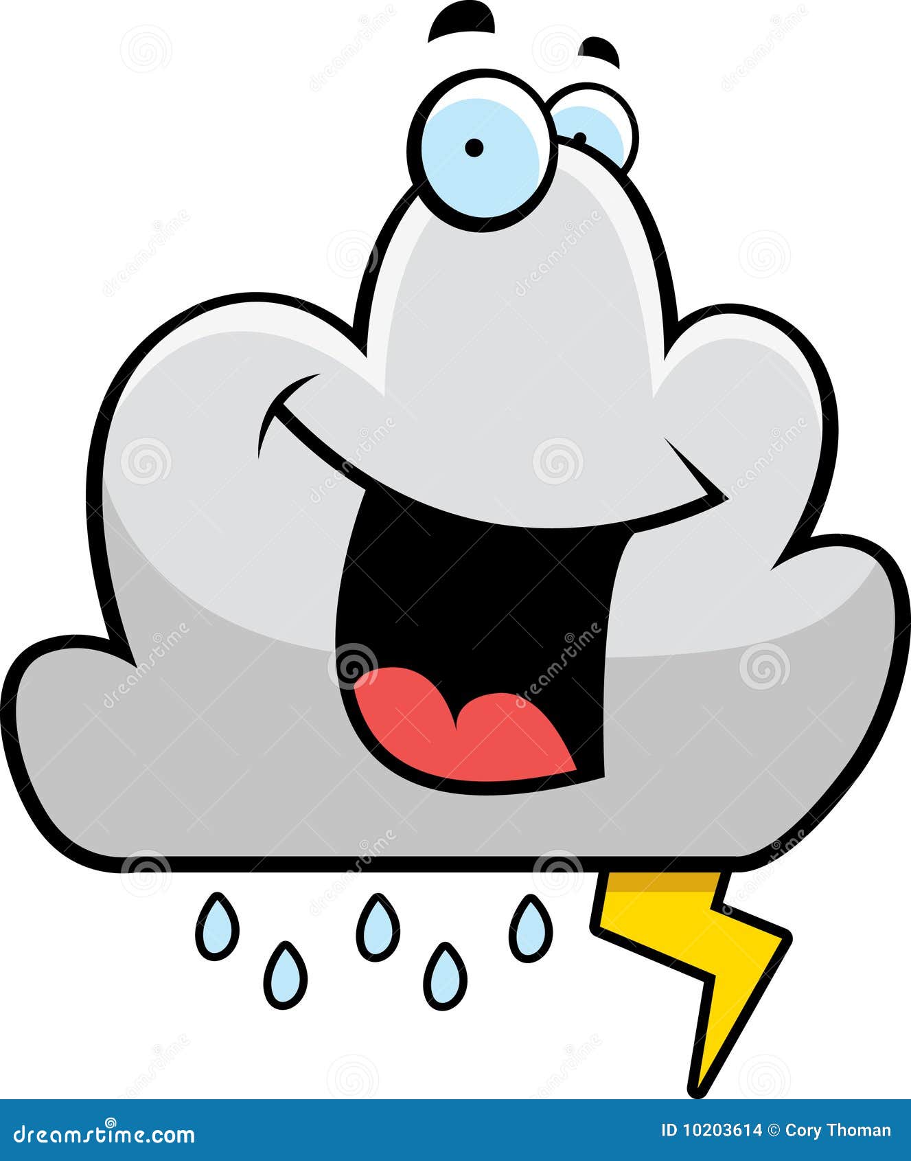 Storm Cloud Smiling stock vector. Illustration of storm - 10203614