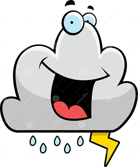 Storm Cloud Smiling stock vector. Illustration of storm - 10203614