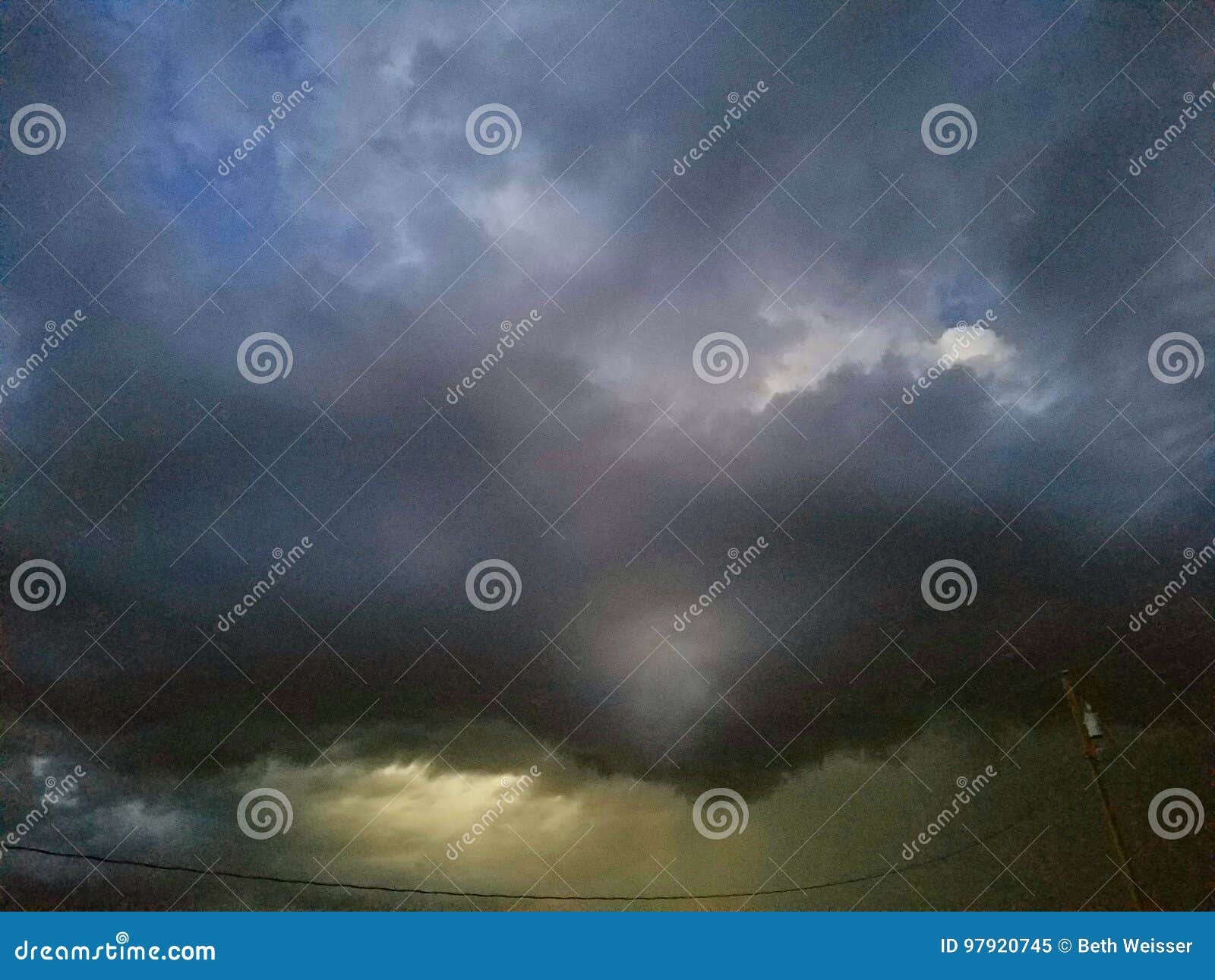 Storm Cloud Threatening Bad Weather Stock Image - Image of threatening ...