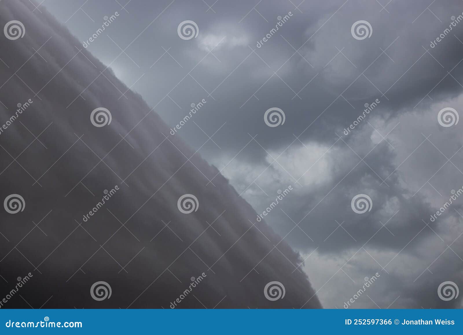 Storm Cloud Wall - a Mid-western Severe Spring Storm Cloud Packed with ...