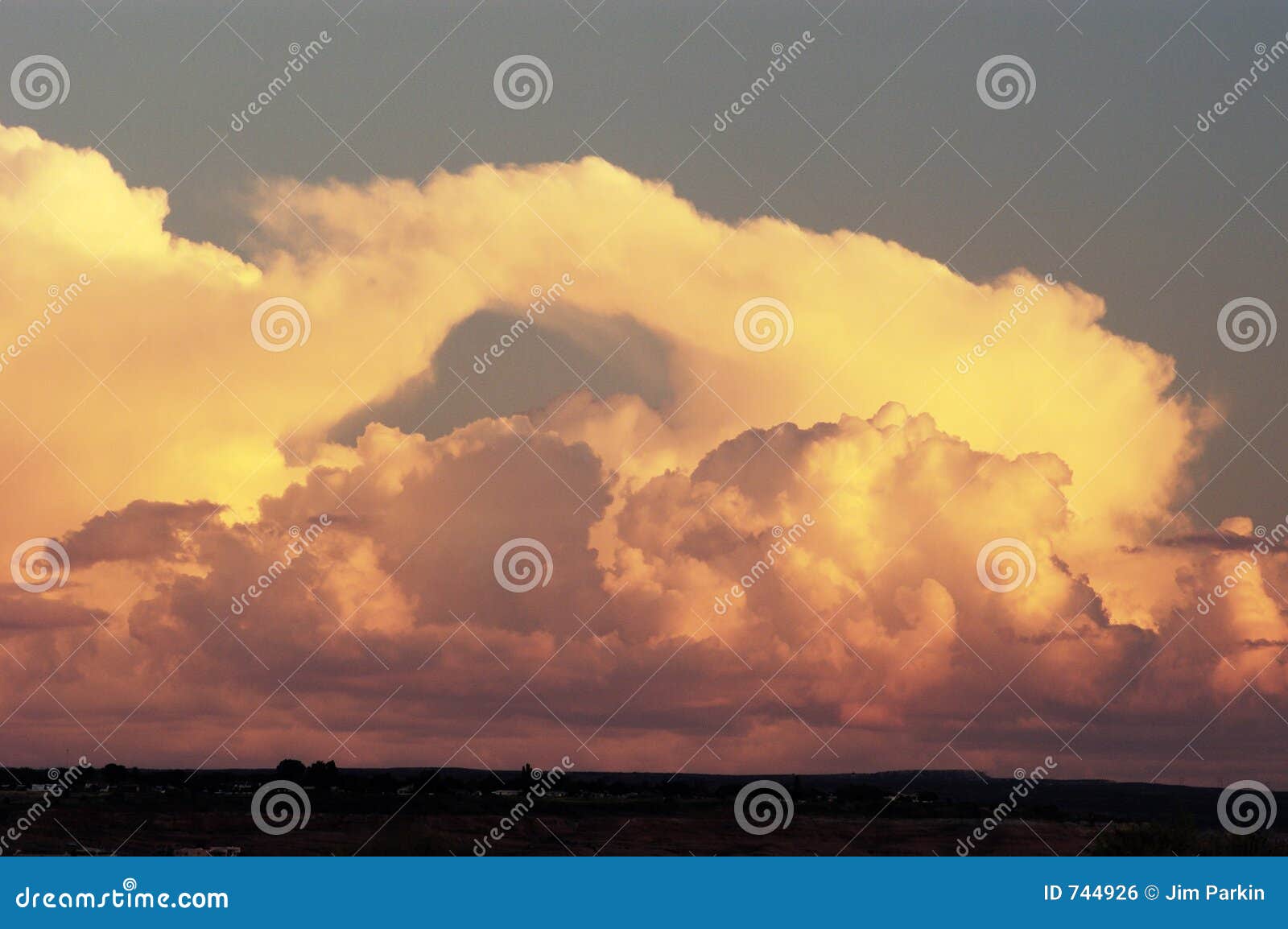 Storm clouds stock photo. Image of cumulus, sunset, weather - 744926