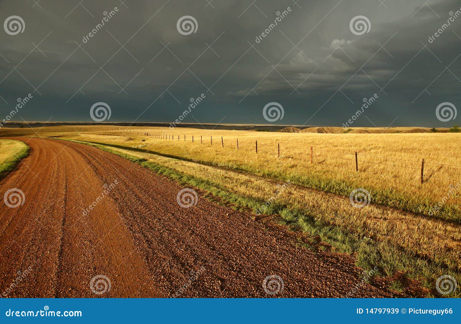 Storm Clouds Along a Saskatchewan Road Stock Image - Image of shadows ...