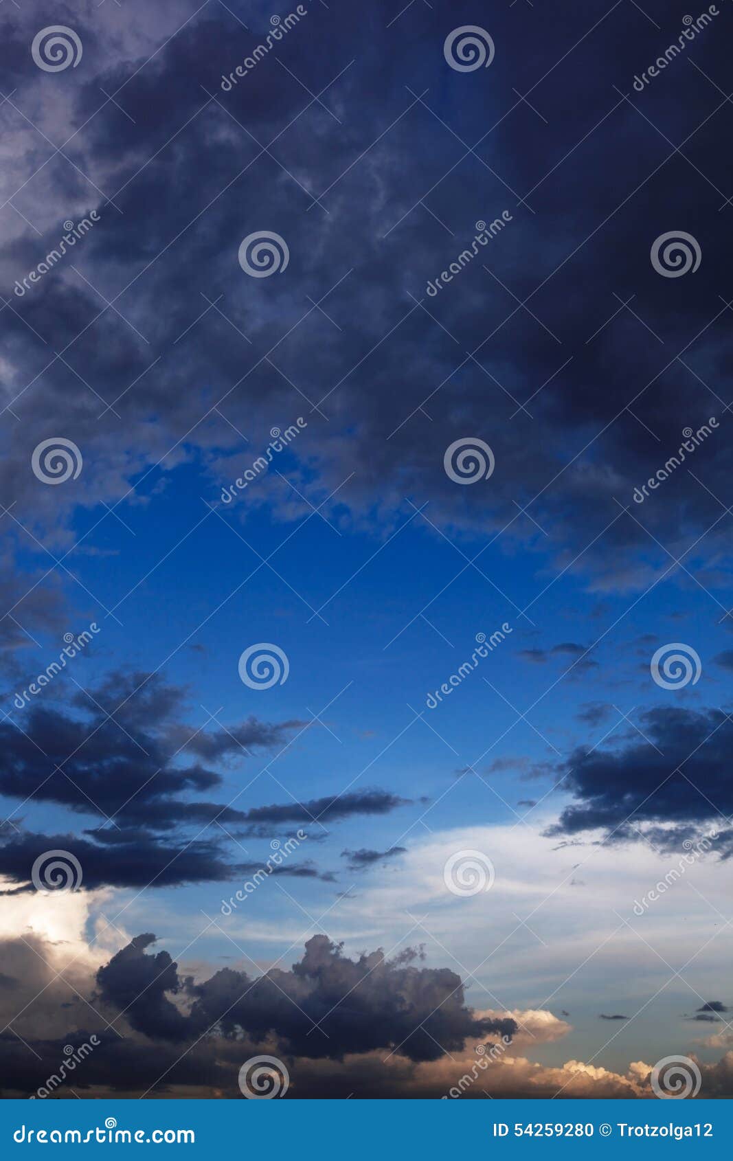 Storm Clouds on the Blue Sky Stock Photo - Image of climate, color ...