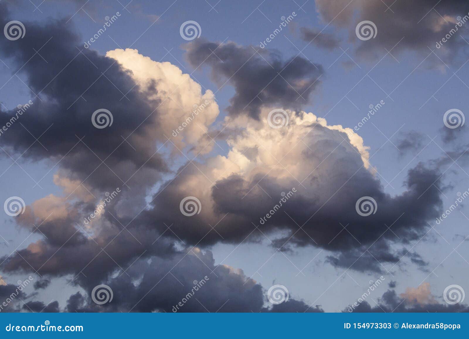 Storm clouds on blue sky stock image. Image of brilliant - 154973303