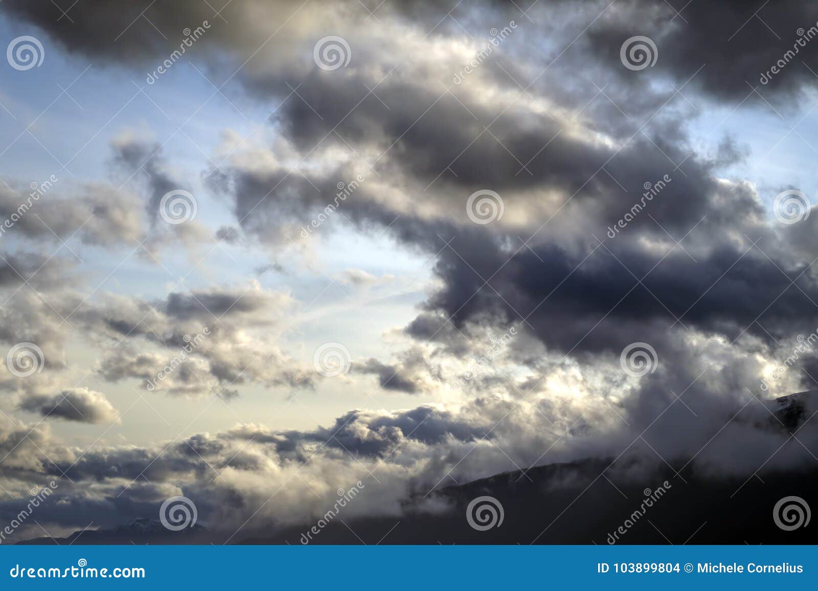 Storm clouds clearing stock photo. Image of ponderous - 103899804