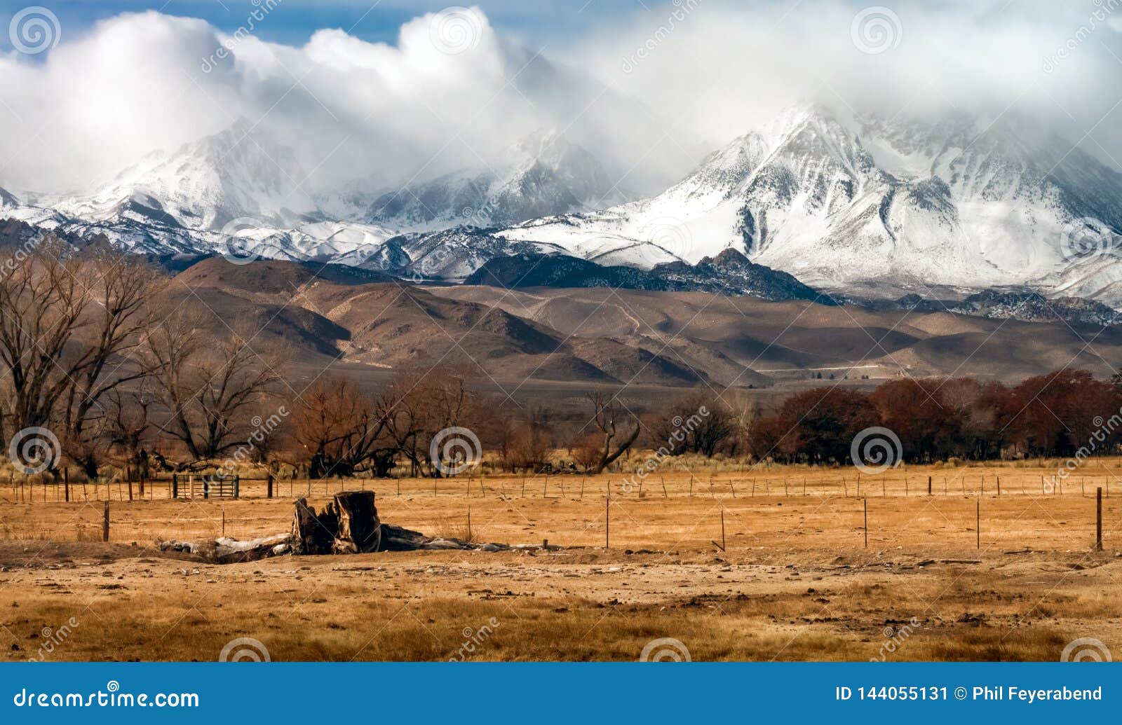 Storm Clouds Clearing after Snowfall Stock Image - Image of orange ...