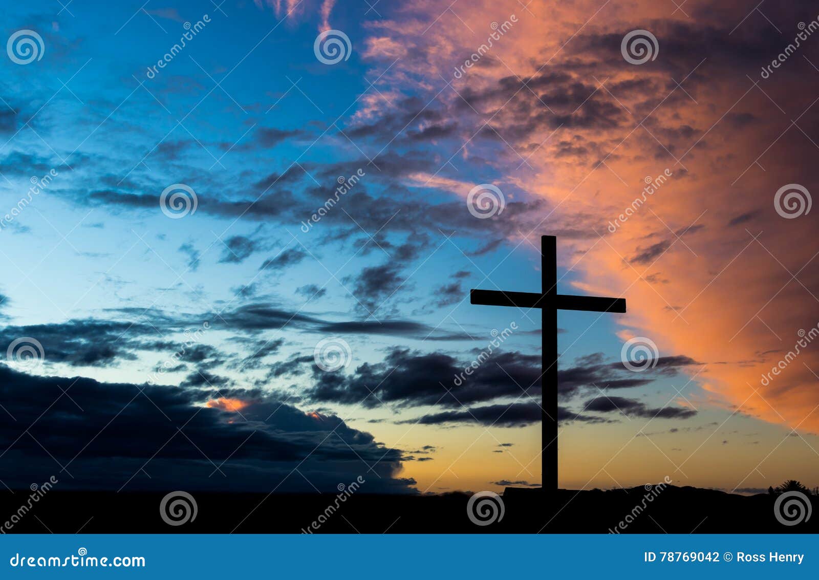 Storm Clouds Cross stock photo. Image of religious, christian - 78769042