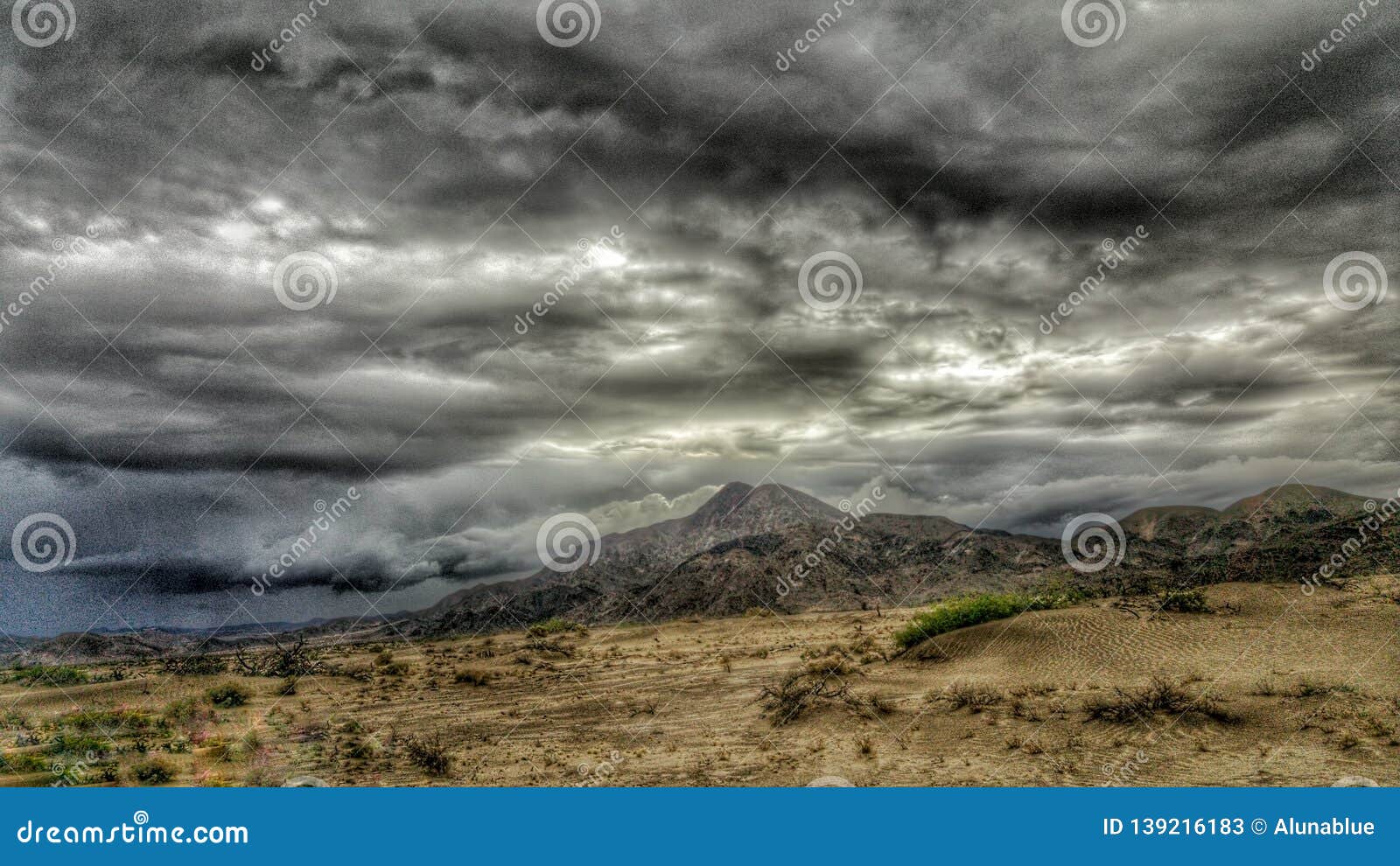 Mojave Desert Rain Storm stock image. Image of dramatic - 139216183