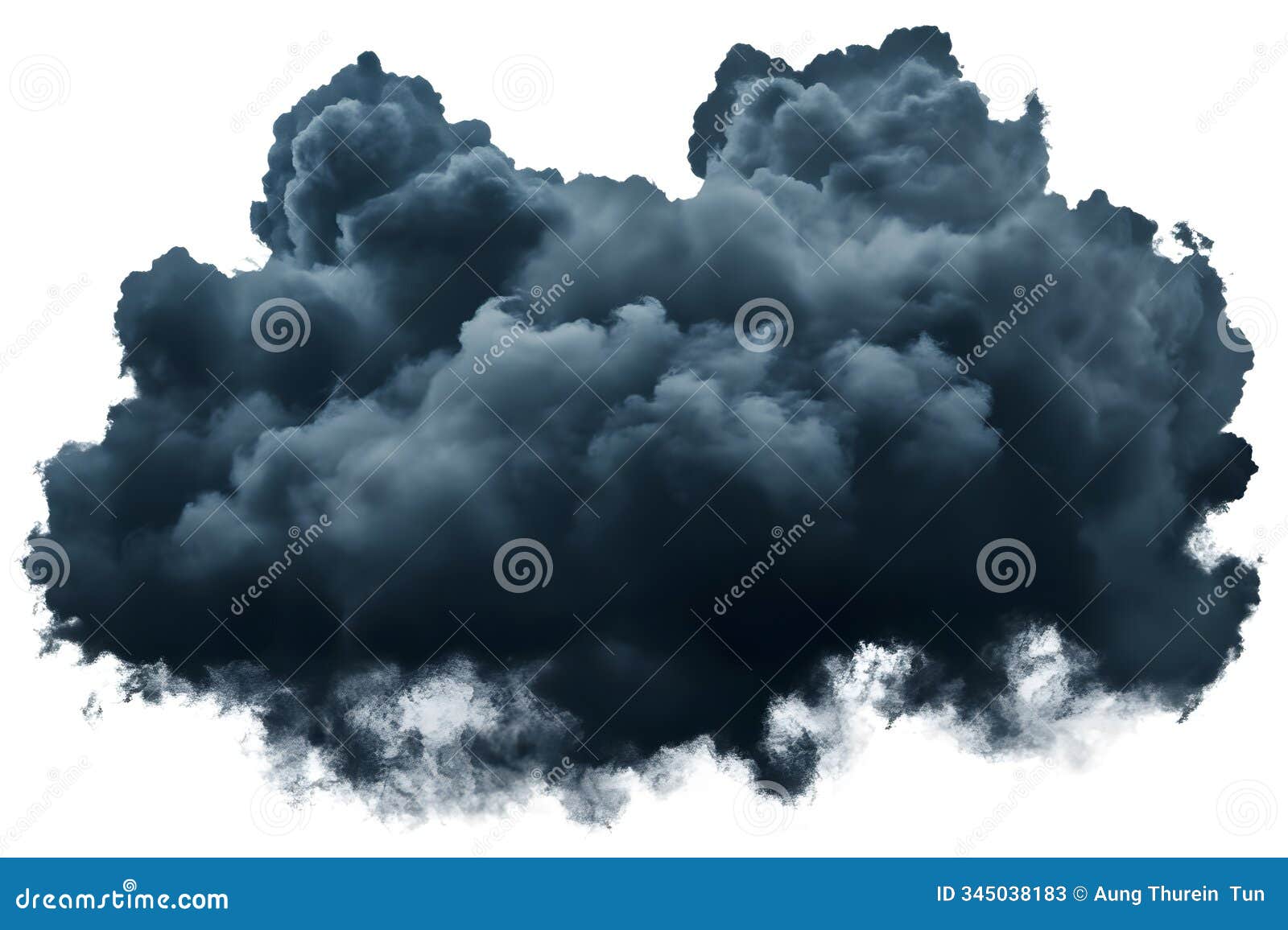 Storm Clouds Cut Out with an Isolated Background Stock Illustration ...