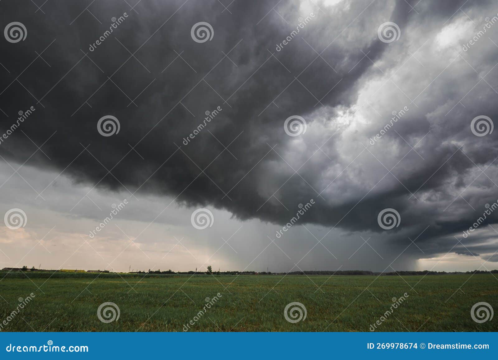 Storm Clouds in the Fields. Weather Forecast Photo for Thunder and Rain ...