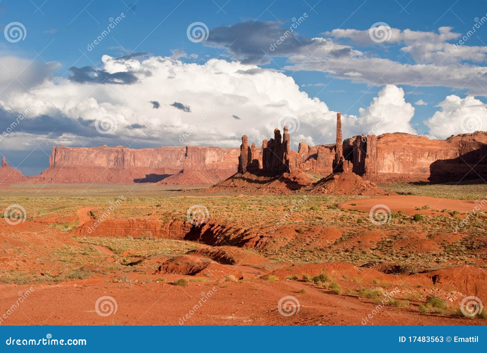 Storm Clouds Gather Over Monument Valley Stock Image - Image of desert ...