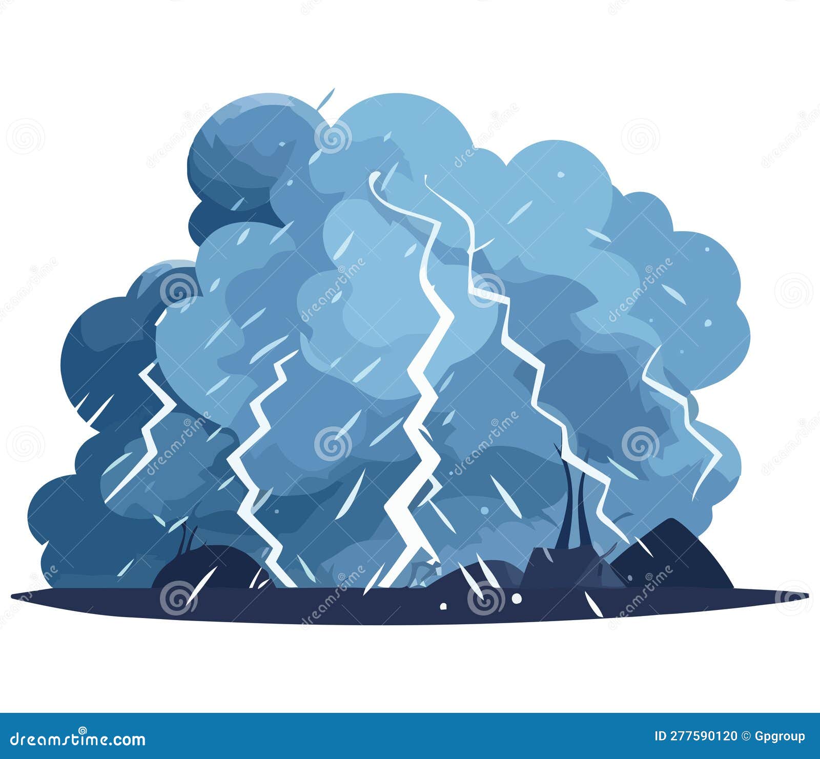 Storm clouds illustration stock vector. Illustration of poster - 277590120