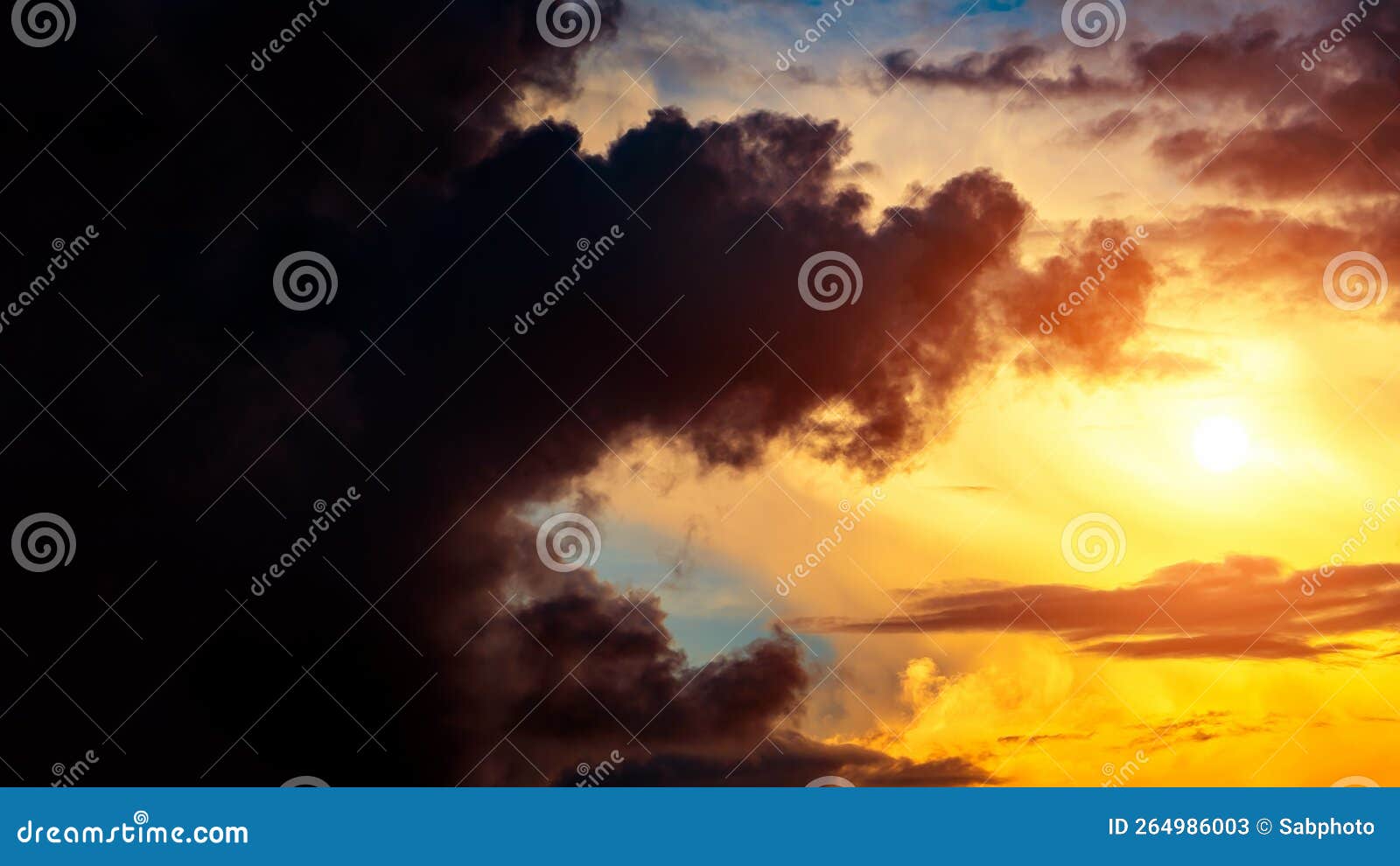 Storm Clouds with a Light stock image. Image of gleam - 264986003
