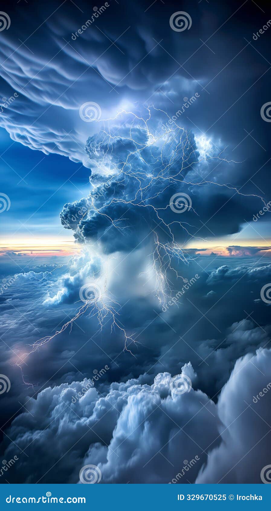 Storm Clouds and Lightning stock image. Image of majestic - 329670525