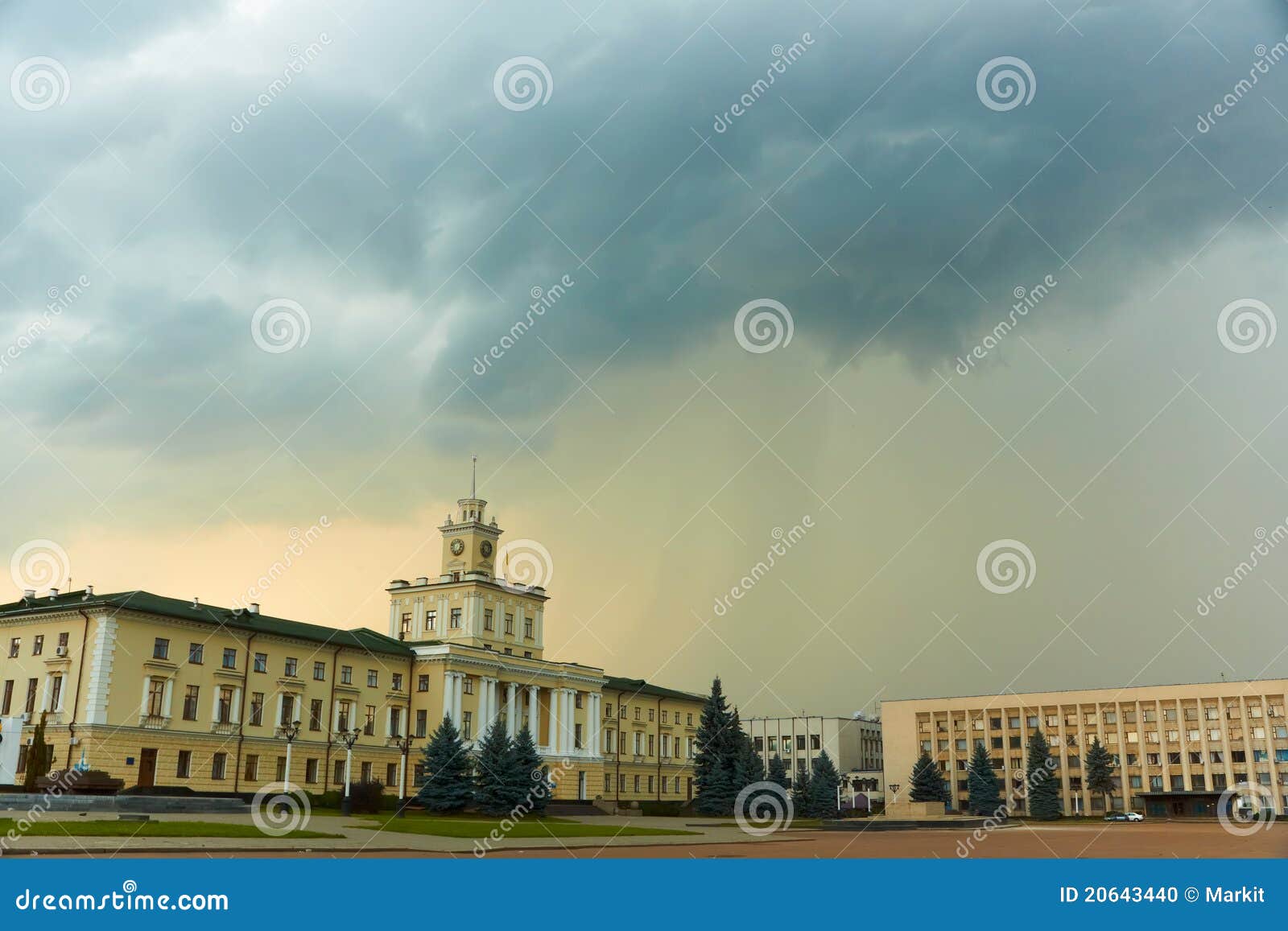 Storm Clouds Over Buildings Stock Photo - Image of khmelnitsky ...