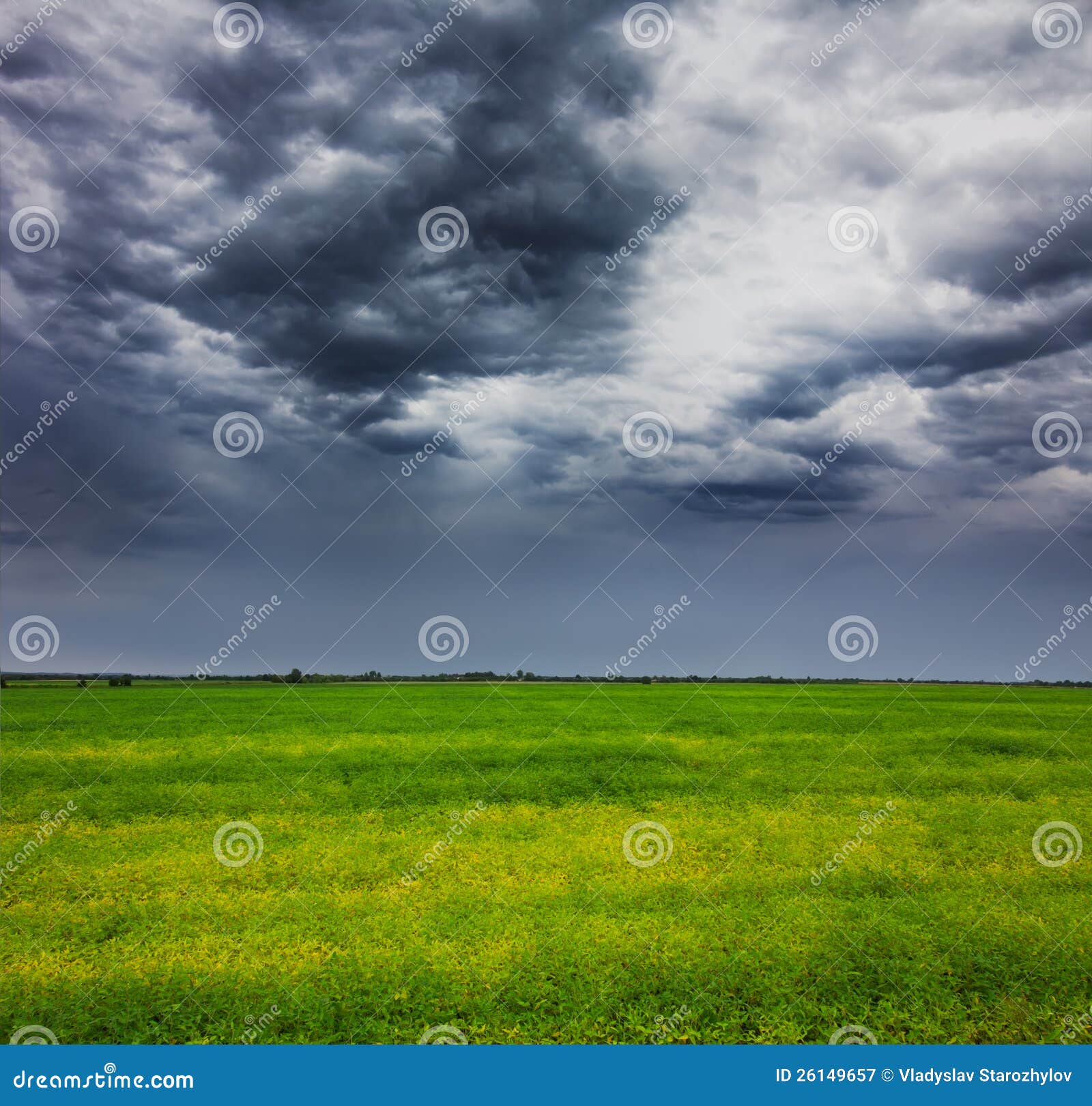 Storm clouds over field stock image. Image of horizontal - 26149657
