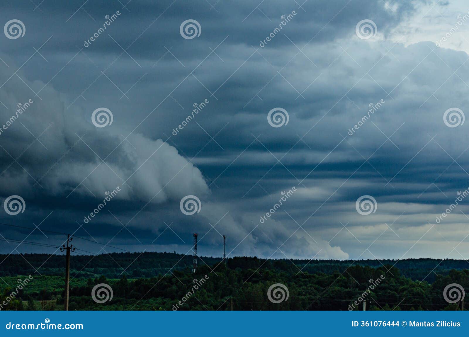 Storm Clouds Over Field, Tornadic Supercell, Extreme Weather, Dangerous Storm, Climate Change ...