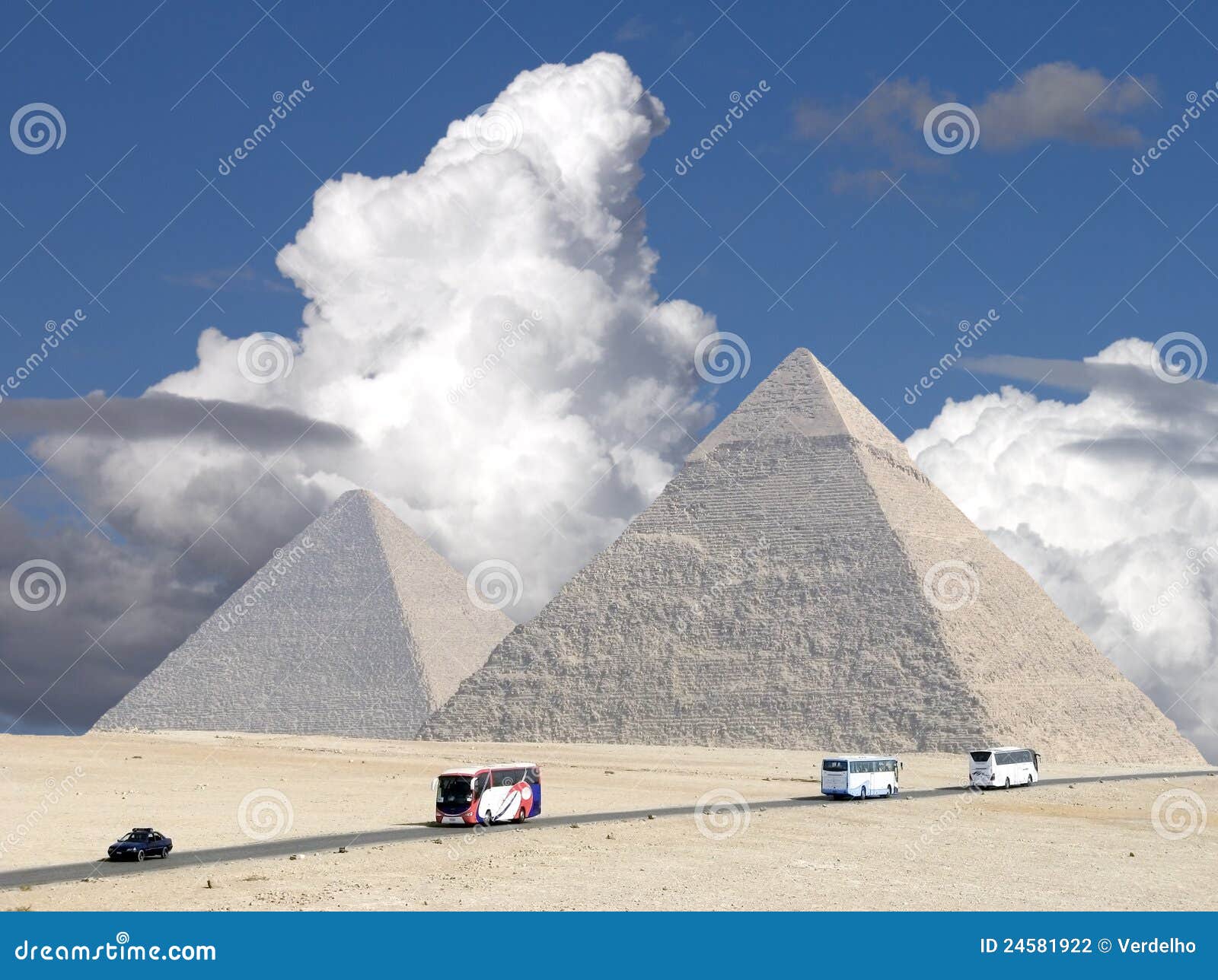 Storm Clouds Over the Great Pyramids. Stock Photo - Image of tour ...
