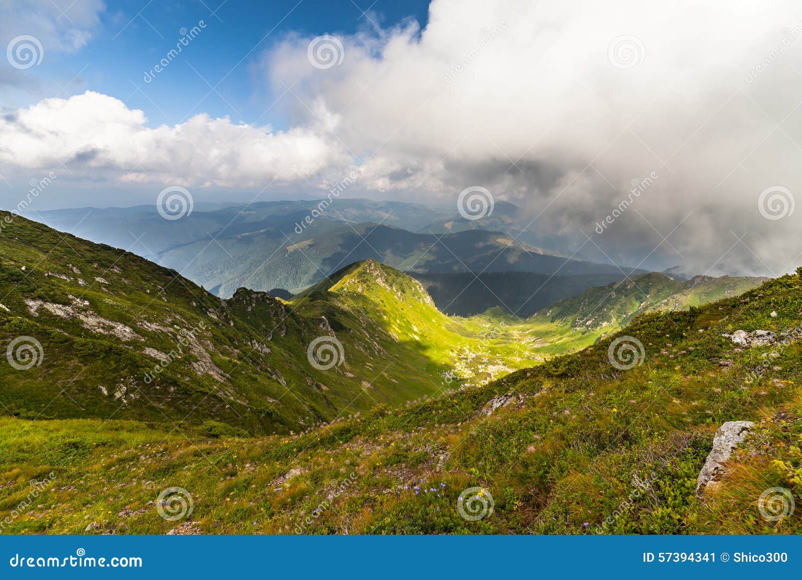 Storm Clouds Over the Mountains Stock Image - Image of black, rain ...