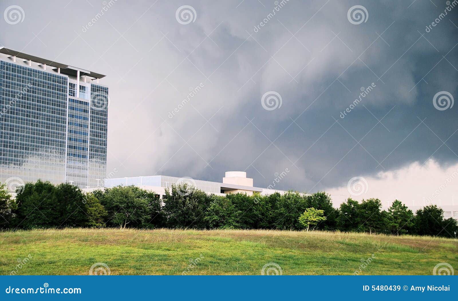 Storm Clouds Over Office Buildings Stock Image - Image of rain, clouds ...
